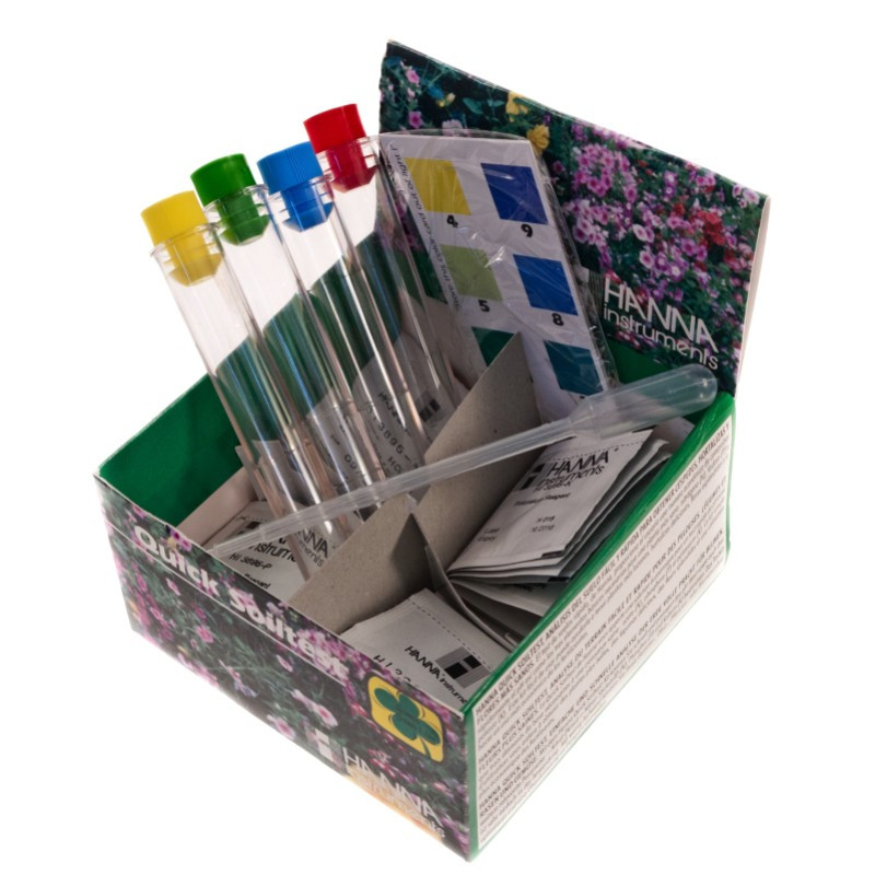 KIT PH TEST NPK HANNA HI3895 CONTROL CALIDAD SUELO 10 PRUEBA